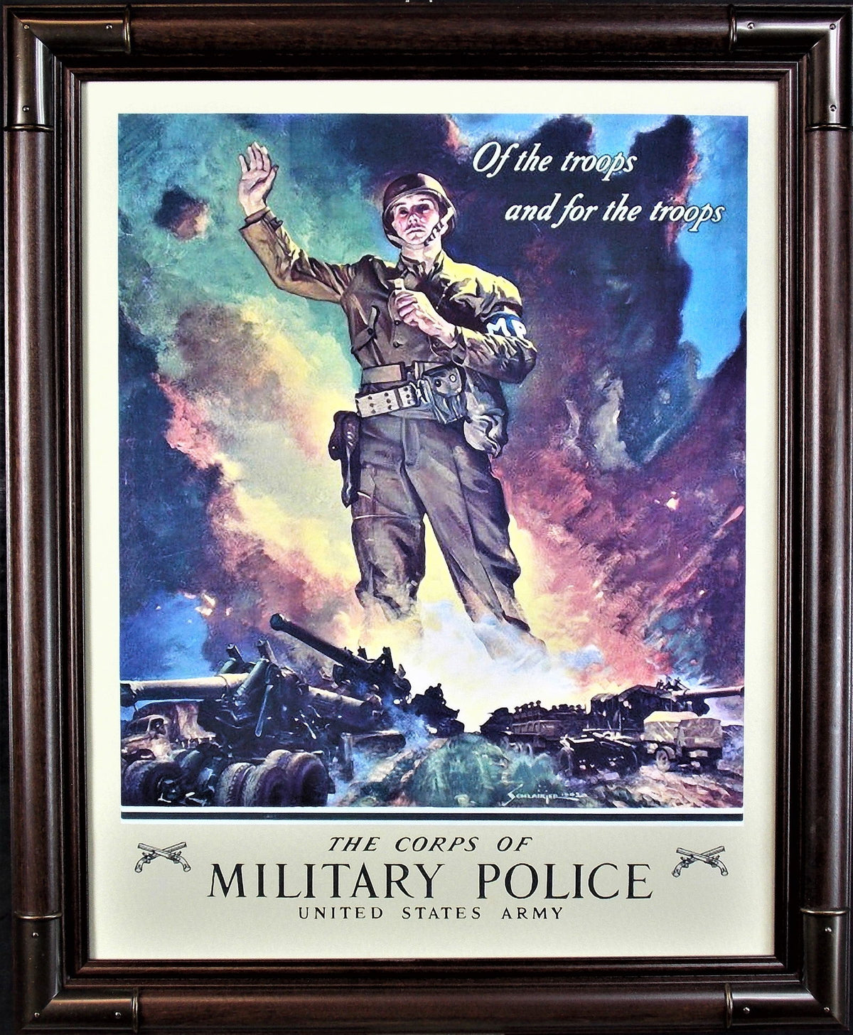 Military Police Corps - Framed WWII Poster - Giclée on Canvas or Paper ...