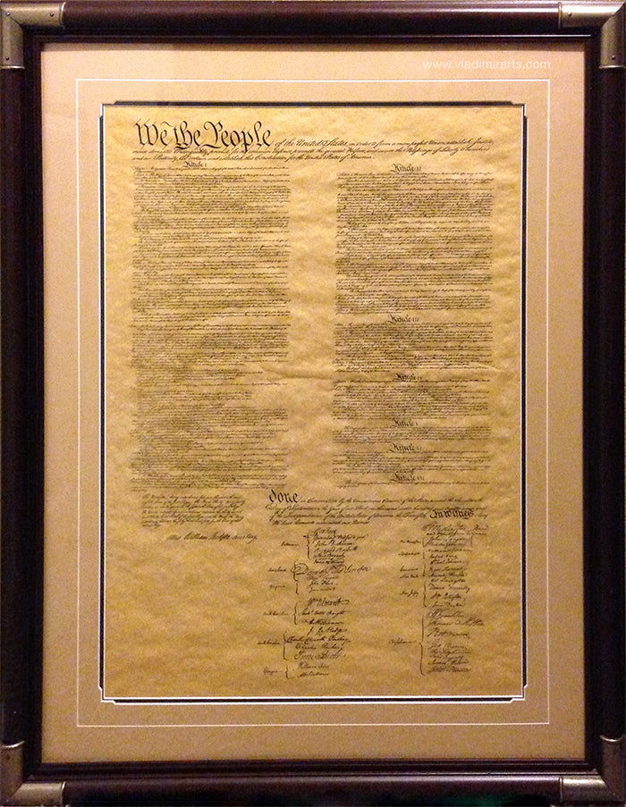 The Constitution of the United States of America Framed (Large ...